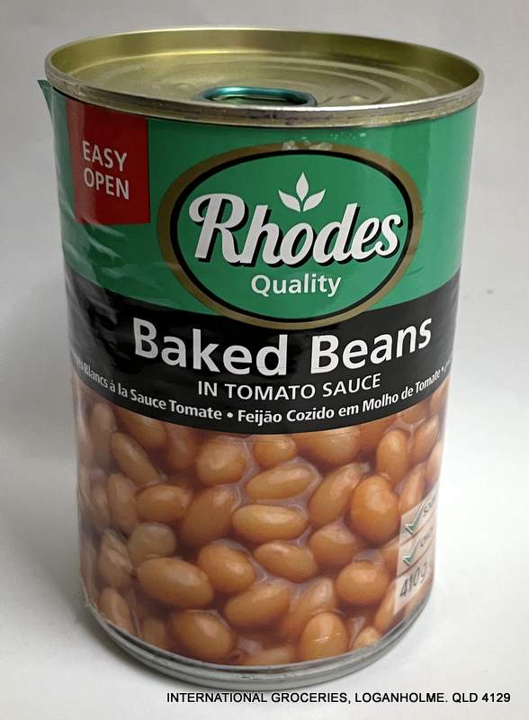Rhodes Baked Beans in Tomato Sauce 410g - GS International Groceries ...