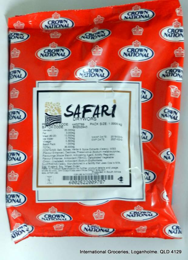 Crown National Safari Drywors 1 kg - GS International Groceries - GS ...