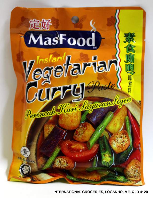 MasFood Instant Vegetarian Curry Paste 200g - GS International ...