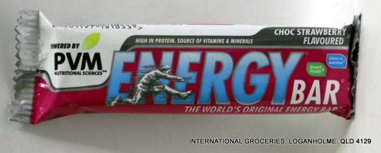PVM Energy Bar Choc Strawberry Flavour 45g (BBD 25.08.22) - GS ...