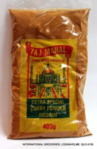 Taj Mahal Extra Special Curry Powder Medium 400g - GS International ...