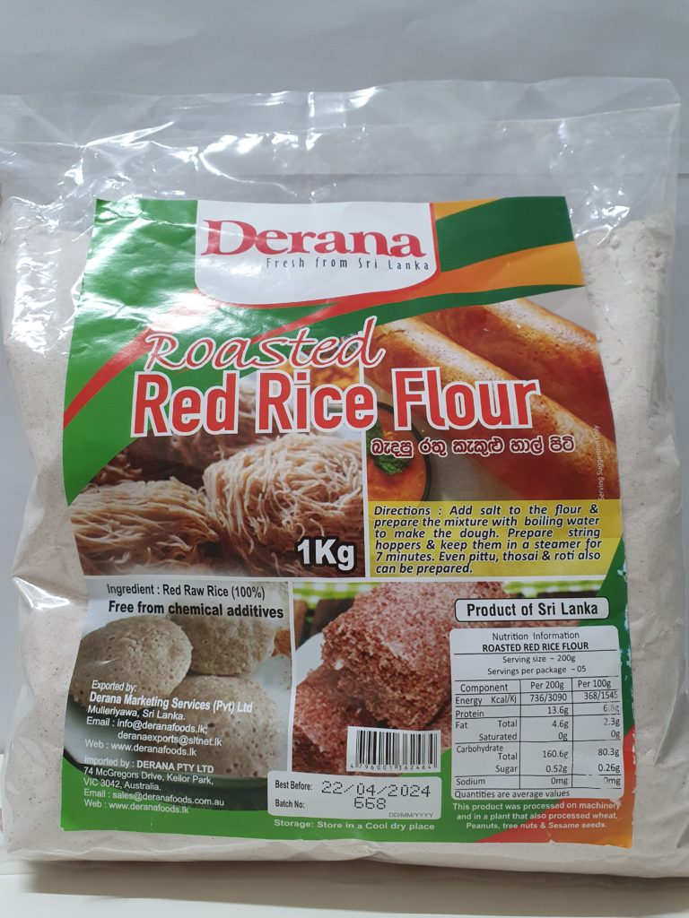 Derana Roasted Red Rice Flour 1kg - GS International Groceries - GS ...