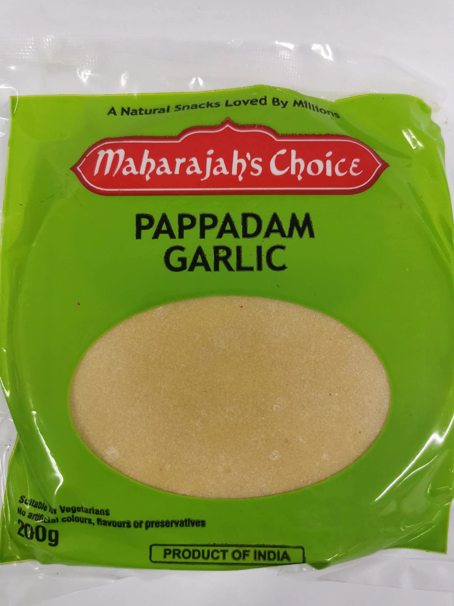 Maharajah's Choices Pappadam Garlic 200g - GS International Groceries ...