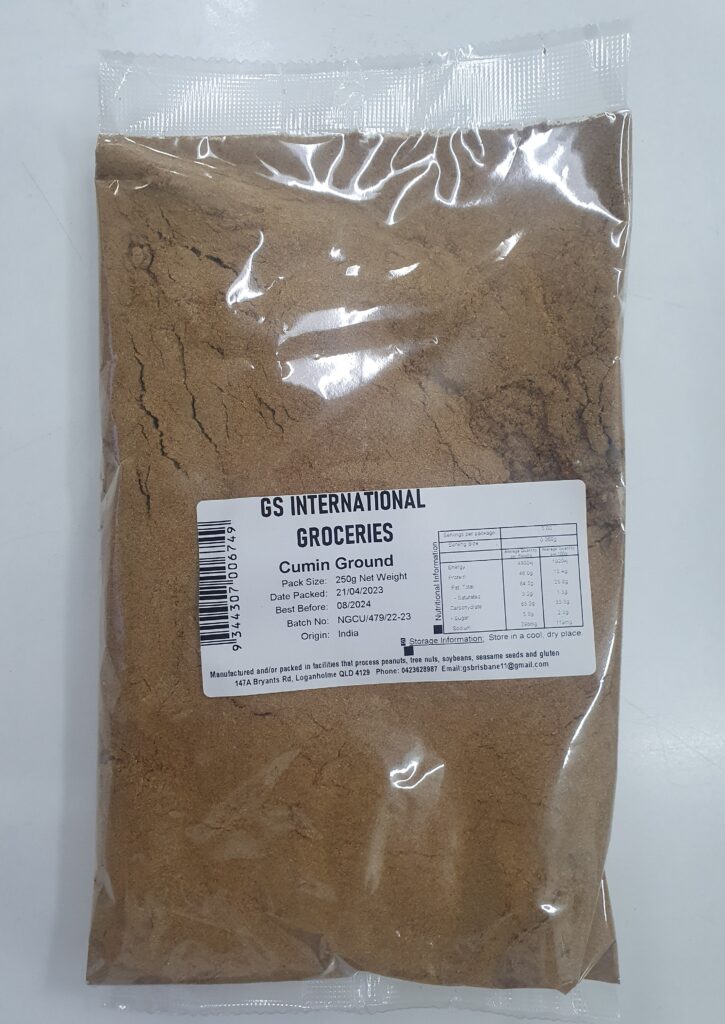 GS Cumin Ground/Powder 250g - GS International Groceries - GS ...