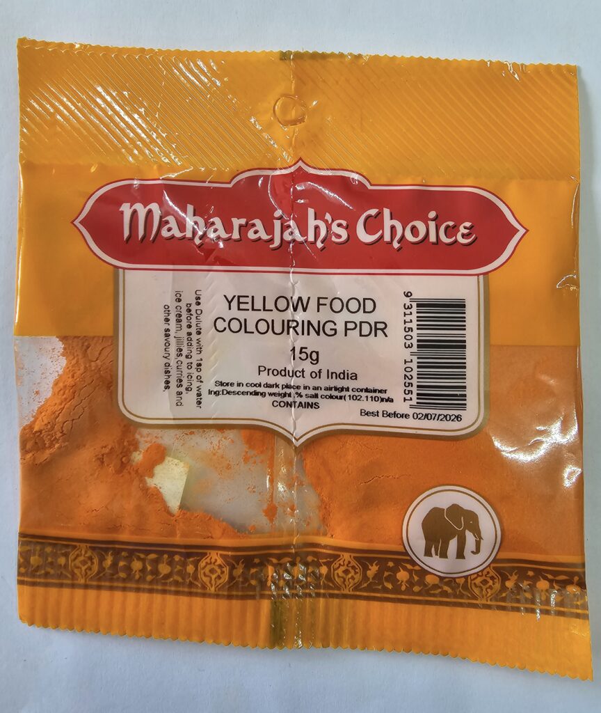 Maharaja's Choice Yellow Food Colouring 15g - GS International ...