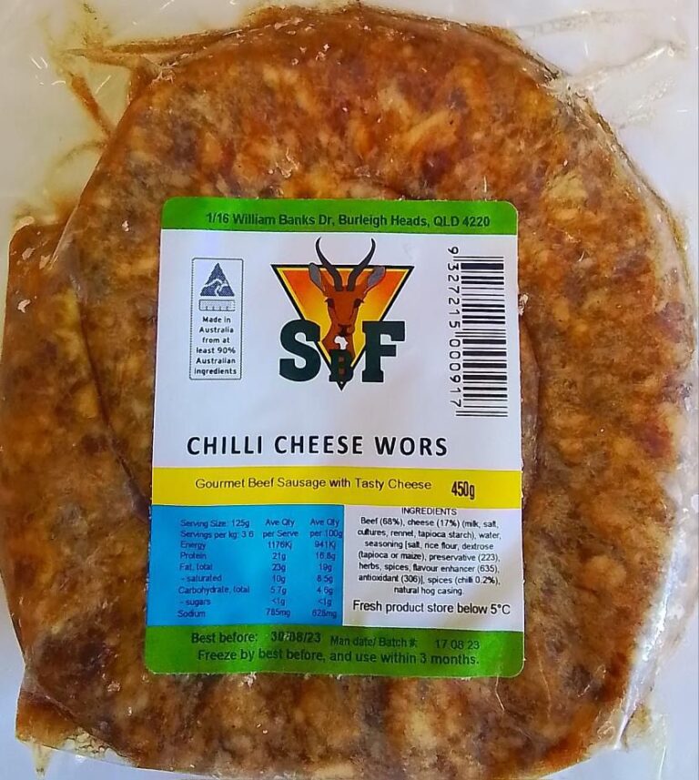 Springbok Food Chilli Cheese Boerwors 450g (PIK UP ONLY) - GS ...